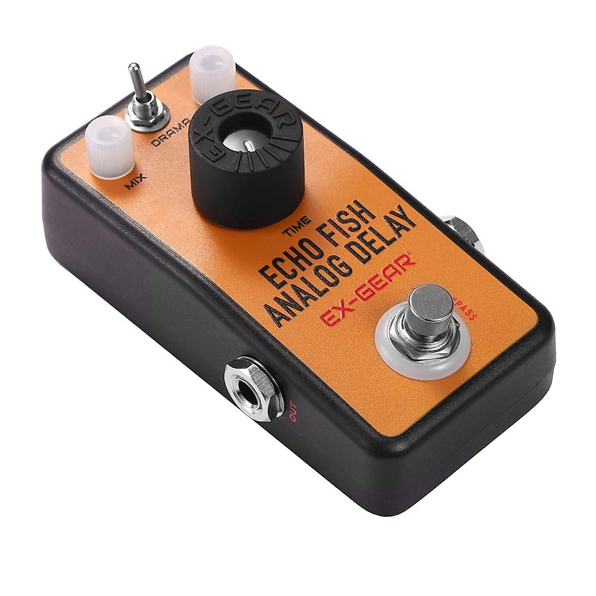 EX-GEAR Echo Fish Analog Delay Guitar Pedal with Drama Switch, True Bypass