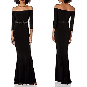 Dorchid Women Rhinestone Belt Crystal Sparkly Elastic Thin Belts for dressy Lady Black L