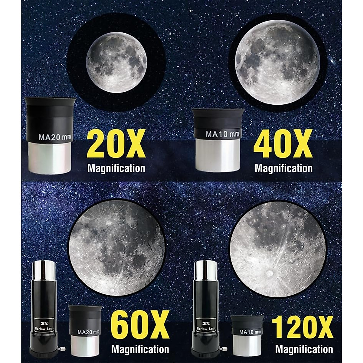 SpectrumOI Telescope for Kids, Telescope for Adults Astronomy Gifts, Telescope for Kids 8-12 - Premium Refractor Telescope 70mm Aperture with Carry Bag and Phone Holder