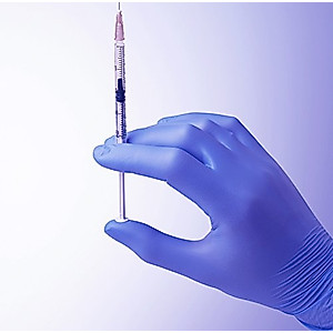 Adenna PCS776 Precision 4 mil Powder-Free Nitrile Exam Gloves, Medical Grade, Blue-Violet, Large, Box of 100