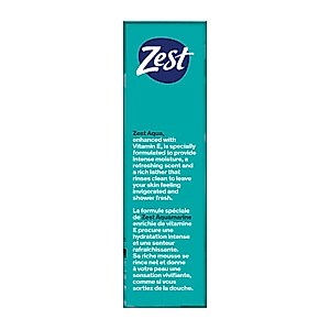 Zest Bar Soap - Enriched with Vitamin E - Moisturizing Body Soap - Gentle Soap - Paraben-Free Soap Bar - Suitable for All Skin Types - Aqua - 16 Pc
