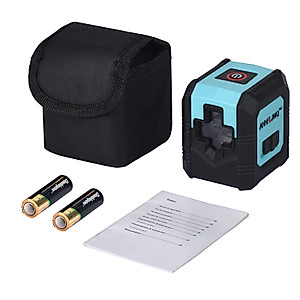 Laser Level,AHHFLJWQ 50ft Cross Line Laser with Vertical and Horizontal Line Self-Leveling,For architectural murals,Battery Included AA.