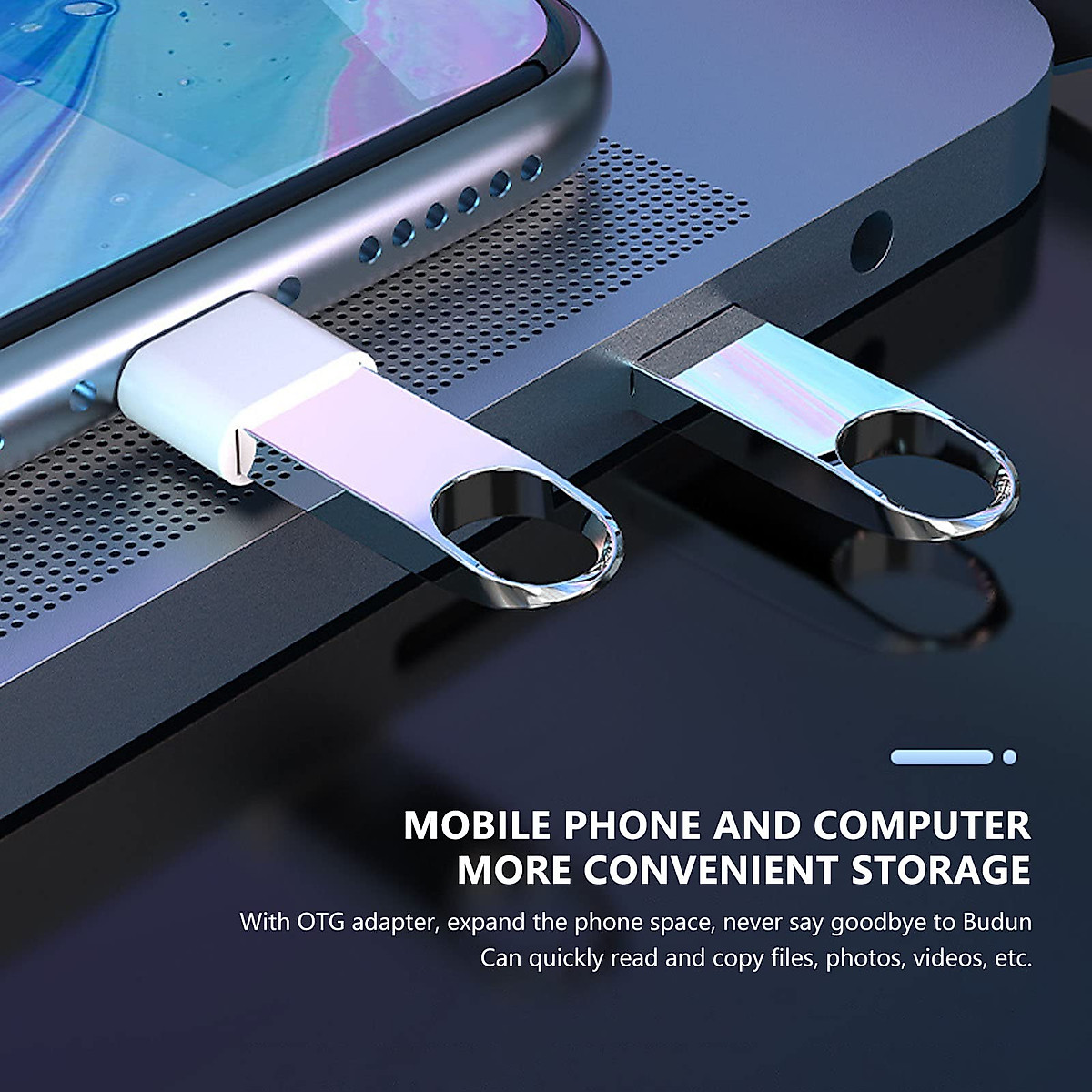 Metal USB Flash Drive, Waterproof Mini USB 2.0 Memory Stick Storage USB Drive Thumb Drive, with Keychain, for Photo, Data, Video, Music Storage(16GB)