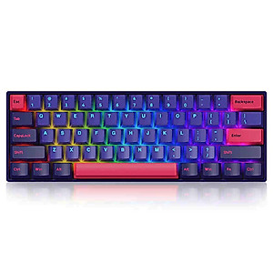 EPOMAKER ACR98 Mini 78-Key Wired Hotswap Mechanical Gaming Keyboard with Acrylic Case & RGB Backlight, Double-Shot PBT Keycaps, NKRO Programmable for Gamers/Mac/Win (Gateron Yellow Switch)