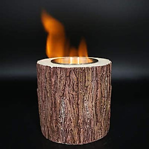Tabletop Fire Pit, Log Shaped Wood Pattern Pit Portable for Indoor and Outdoor Use Smokeless Fire Pits Chiminea Fireplace for Garden, Patio