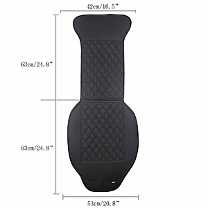 Black Panther Car Seat Cover, Luxury Car Protector, Universal Anti-Slip Driver Seat Cover with Backrest(1 Piece, Black)