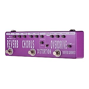 MOSKYAudio Multi-functional Guitar Effect Pedal with 6 Effects Pedal in 1 Unit Buffer + Booster + Overdrive + Distortion + Chorus + Reverb Effects (RC5)