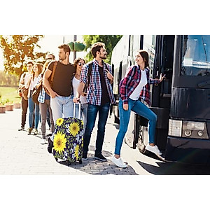 7-mi Luggage Cover， Suitcase Covers 19-30 Inch Expandable Anti-Scratch Luggage Protector Flower for Carry on Luggage XL 29-30IN