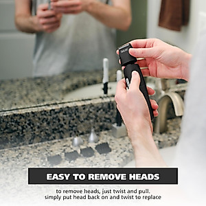 Wahl All-in-One Cordless Rechargeable Electric Ear/Nose, Detail, and Beard Trimmer for Men – Mustache, Ear & Nose Hair, and Light Detail Grooming - Model 9685-200