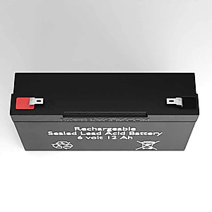 BatteryGuy PS-6100-F1 Replacement 6V 12Ah SLA Battery Brand Equivalent (Rechargeable) - Qty of 1
