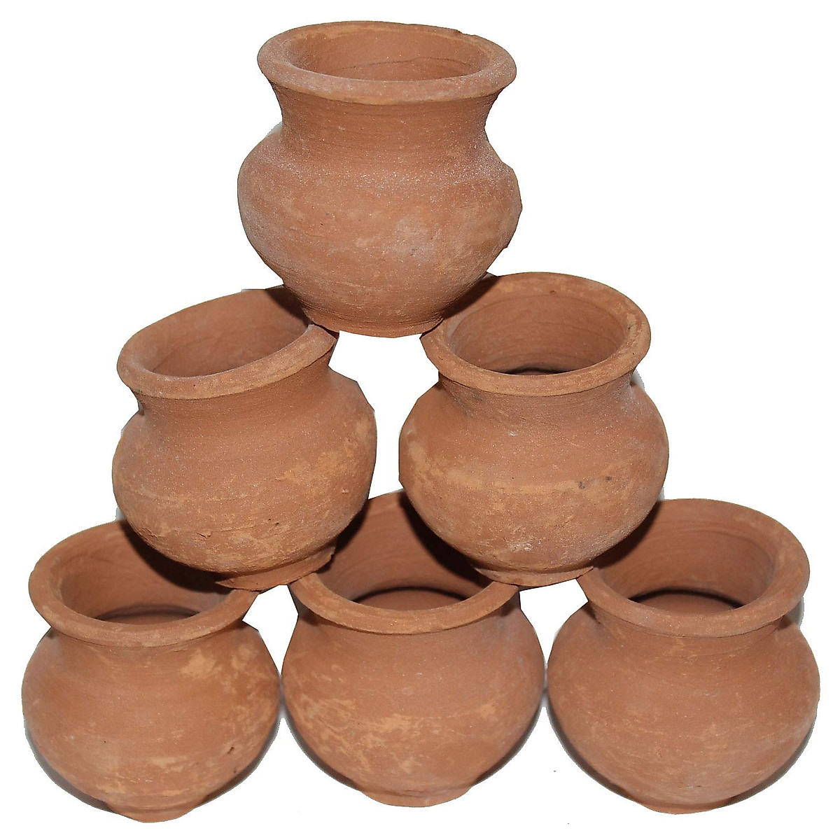 Odishabazaar Baked Kulhar Kulhad Cups Tandoori Chai Tea Cup Set of 6 (3.38 oz)