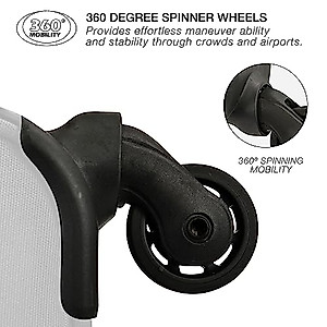 U.S. Traveler Anzio Softside Expandable Spinner Luggage, Dark Grey, Carry-on 22-Inch