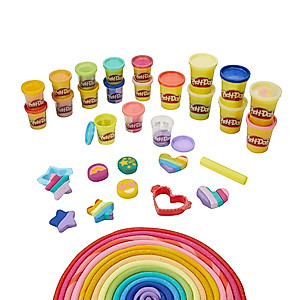 Play-Doh Bright 'n Happy Variety Pack with 21 Cans of Modeling Compound Including Scented, Sparkle, Metallic, Arts and Crafts Toy for Kids 3 and Up, Non-Toxic (Amazon Exclusive)