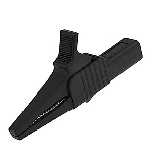 IIVVERR Electrical Test 1000V 32A Banana Black Insulated Alligator Clip (Prueba Eléctrica 1000V 32A Plátano Negro Clip de Cocodrilo con Aislamiento