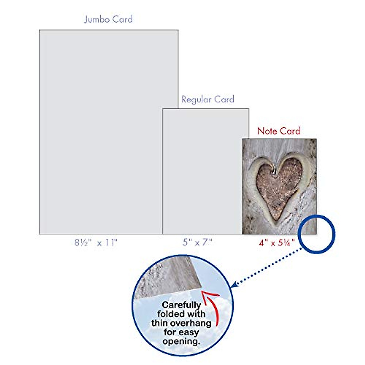 The Best Card Company - 10 Blank Heart Note Cards Boxed (4 x 5.12 Inch) - All Occasion Heartfelt Love Card Assortment - Heartscapes AM6838OCB-B1x10