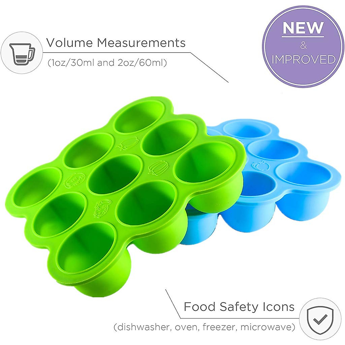 KeepingcooX Silicone Egg Bites Molds with Lid for Instant Pot Accessories with Non-Stick Popsicle Ice Pop Maker including 9 Reusable Plastic Sticks, fit for 6/8 Quart Pressure Cooker