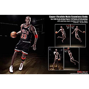 TBleague Phicen 1/6 Scale Basketball Player Body Male Seamless Action Figures Body 12 inch Super Flexible Male Figure Dolls for Arts/Drawings/Photography (M36B)