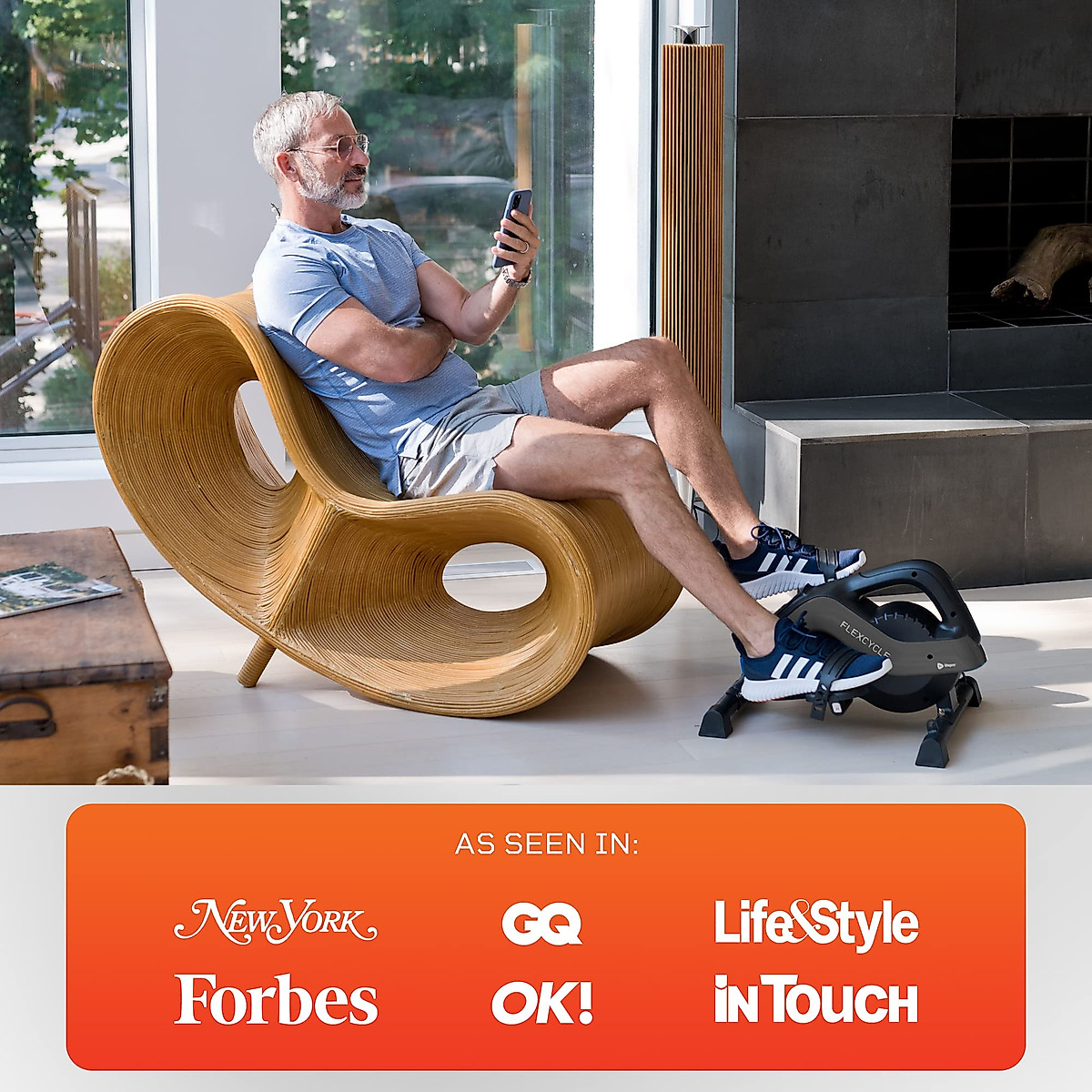 LifePro Under Desk Bike Pedal Exerciser, Arm and Leg Mini Exercise Bike Stationary Bike Pedals, Perfect Desk Exercise Equipment, for Seniors Adults and Teens - Foot Pedal Exerciser and Desk Workout