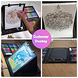 Dinonano Drawing Painting Art Set for Kids - 238 Pieces Paint Makers Coloring Set School Supplies Kit Sketch Pad Easel Oil Pastels Crayons Watercolor Pencils Markers Toddler Boys Girls Age 3 4 5 6-12
