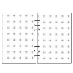 A5 Planner Inserts, Spiral Notebook Refills, 6 Ring Binder Refills, A5 Binder Refills Paper Page, Dot Paper for Filofax, Harphia(A5 5.59 x 8.27'',Dotmattrix)