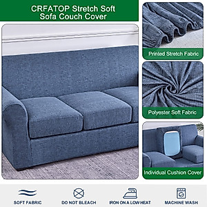 CRFATOP 2 Piece Chair Covers Stretch Sofa Covers Couch Slipcovers Washable Armchair Sofa Couch Slipcover Furniture Protector with Elastic Bottom for Living Room, S, A13