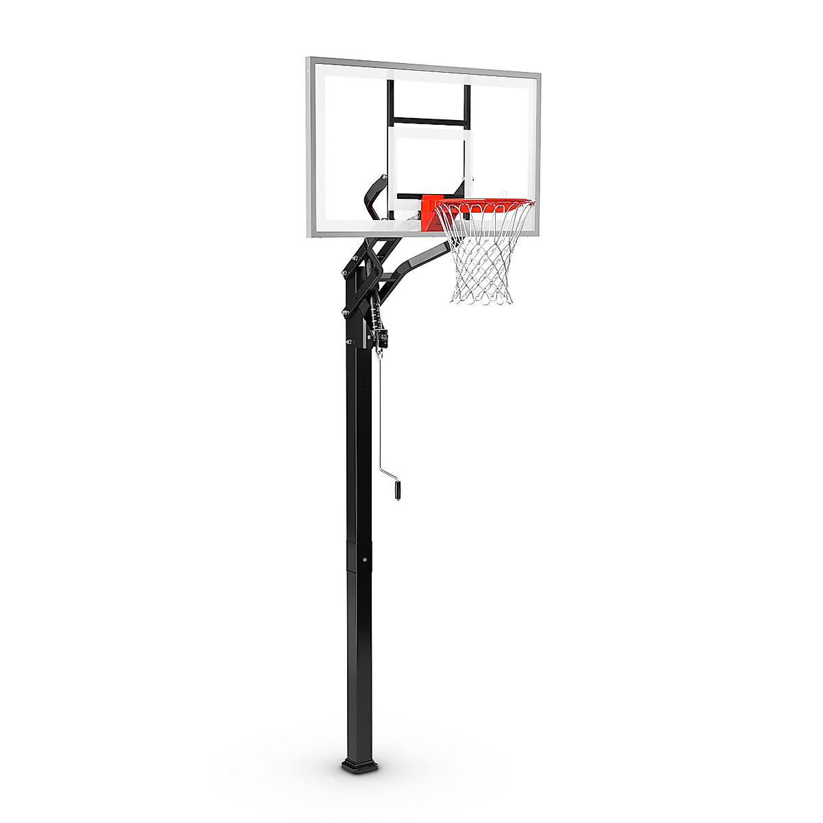 Spalding 54" Tempered Glass U-Turn In-Ground Basketball Hoop