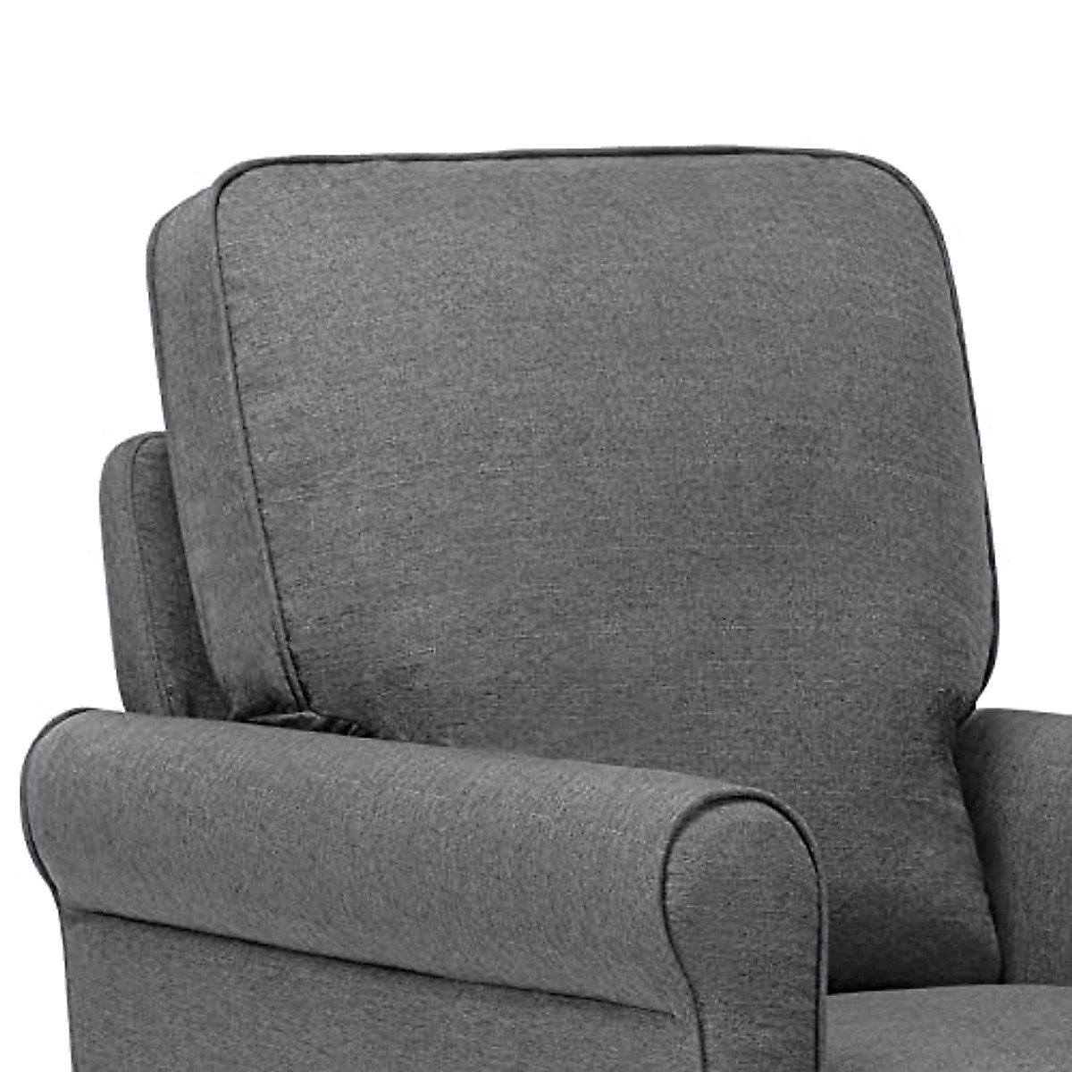 DaVinci Maya Upholstered Swivel Glider and Ottoman in Shadow Gray, Greenguard Gold Certified