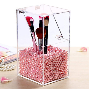 Artificial Pearl, 1300PCS Smooth Glossy Color 2Colors Bead Decoration for Makeup Organizer for Decorations(Pink)