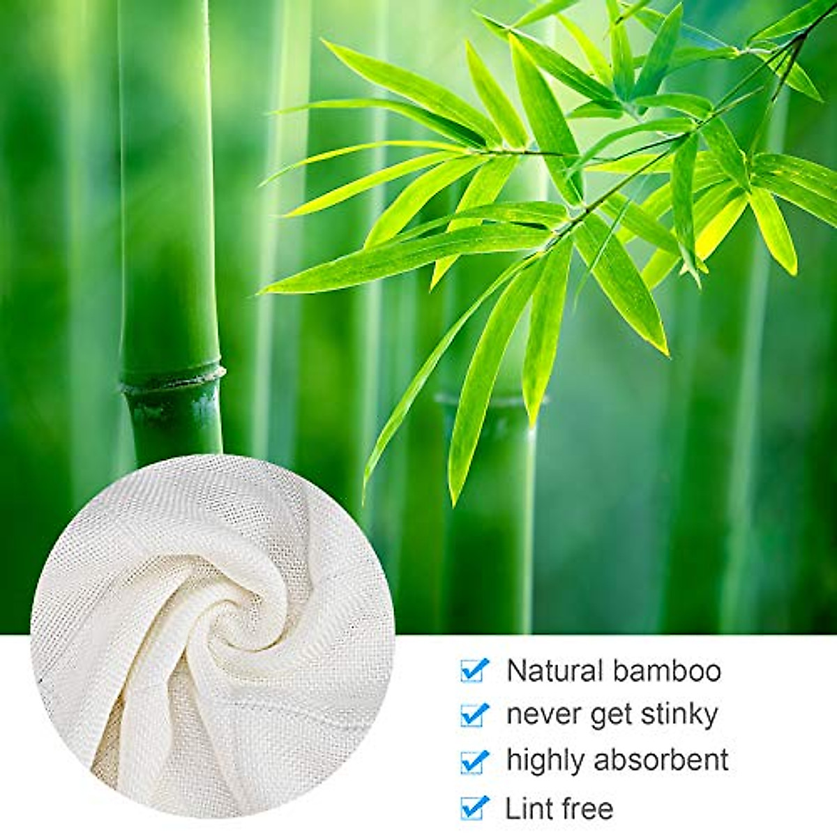 10 Pcs Kitchen Dish Cloths Set, Premiunm Bamboo Fiber Dishcloth Towels. Reusable and Absorbent Dish Cloths & Dish Towels，Suitable for Kitchen Bathroom and Cleaning Counters，(12” x 12”)
