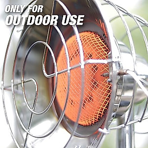 15,000 BTU Single Tank Top Portable Propane Radiant Heater,Grey/ Silver