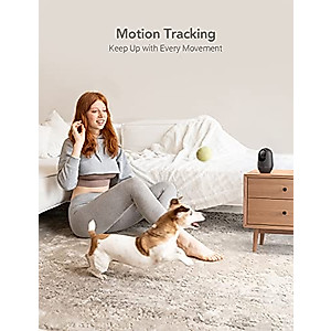 nooie Pet Camera 2K, 360°Pan/Tilt Wi-Fi Baby Monitor with Phone App, Indoor Security Camera, AI Motion Tracking, Night Vision, Two-Way Audio, Compatible with Alexa/Google Home