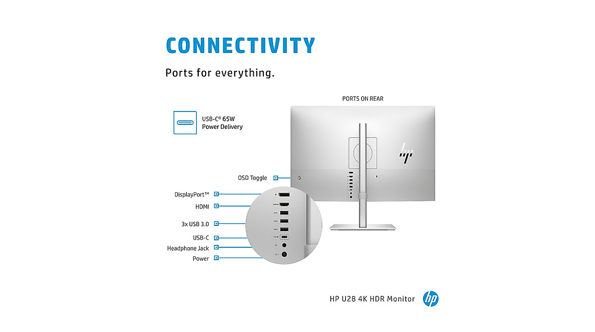 HP U28 4K HDR Monitor for Creators - 28-inch IPS