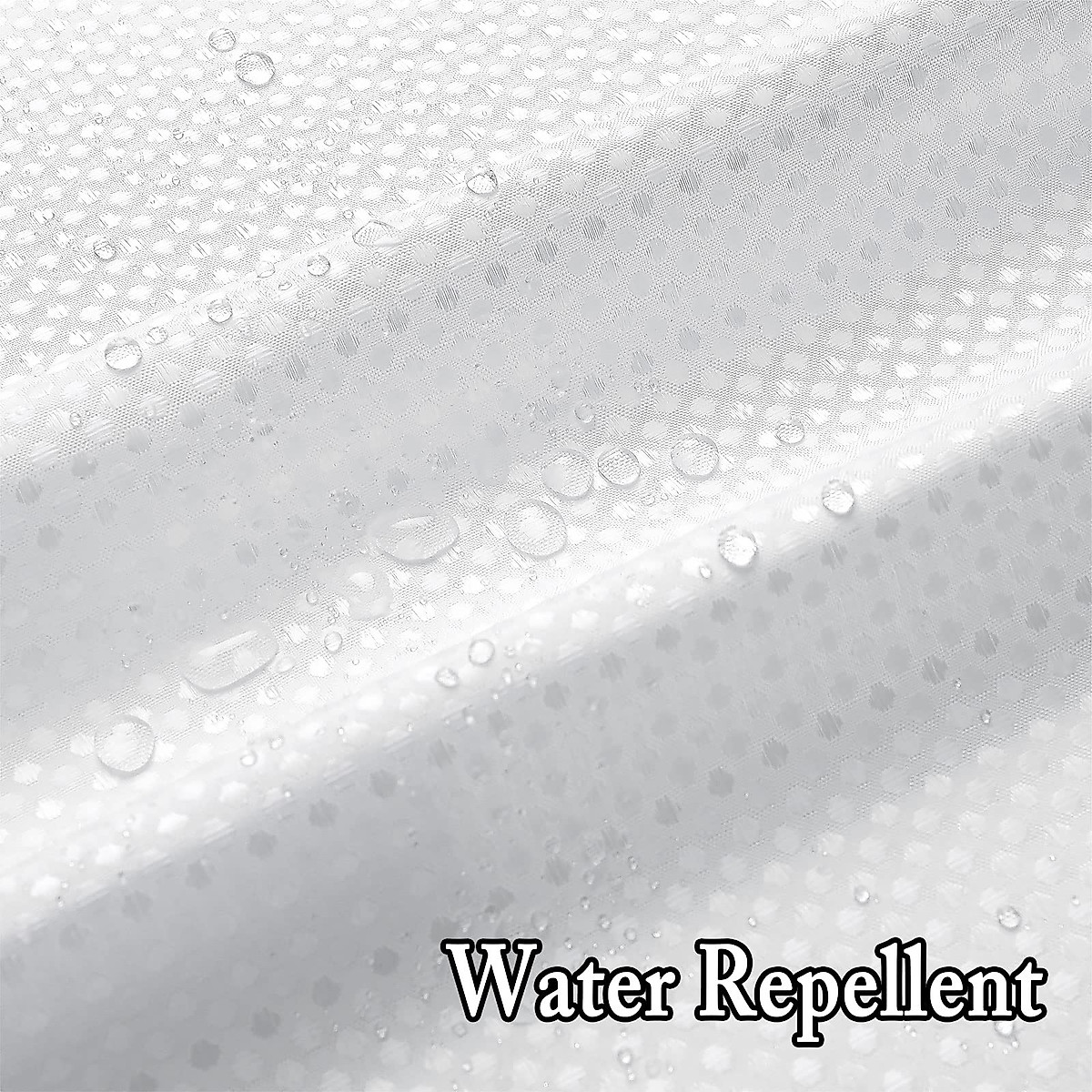 Gibelle No Hook Waffle Weave Shower Curtain with Snap-in Fabric Liner Set for Bathroom, Hotel Style with Mesh Top Window, Waterproof & Washable, White, 72x74