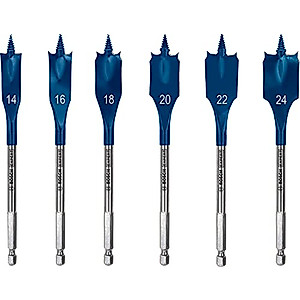 Bosch Professional 6X Expert SelfCut Speed Spade Drill Bit Set (Ø 14-24 mm, Accessories Rotary Impact Drill)