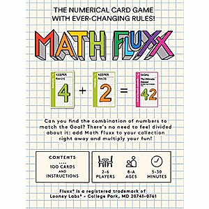 Looney Labs Math Fluxx Card Game - Mathematical Adventure for All Ages