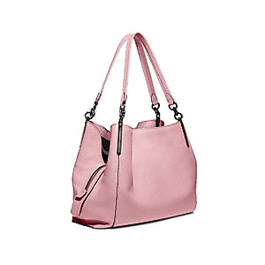 COACH Dalton 31 Leather Shoulder Bag Pewter/Aurora