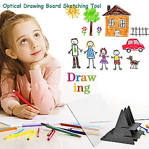 DIY Drawing Tracing Pad, Acrylic Comic Reflection Drawing Optical Drawing Board, Mobile Phone Tablet Computer Projection Copying Station, Kids, Students, Sketching