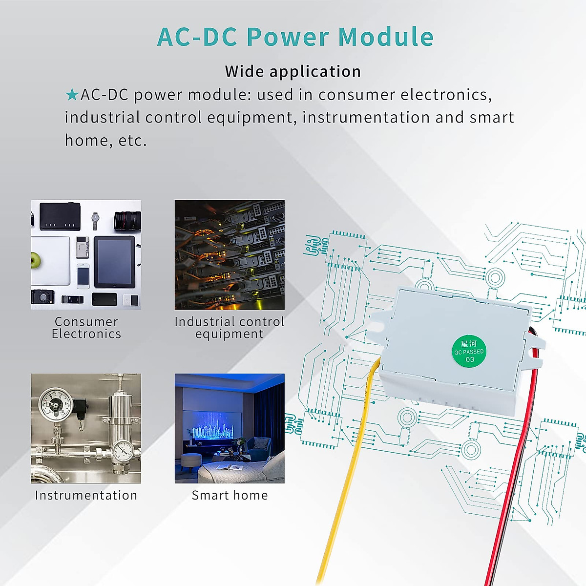 EC Buying AC DC Power Adapter, AC- DC Power Module 12V 250mA Switching Power Module Input AC 110-240V Output DC 12V 3W, Used in Consumer Electronics, Instrumentation, and Smart Home, Etc. (2PCS)