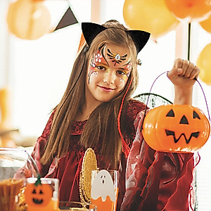 Cat Ears Headband for Women Girls, Halloween Cosplay Cat Costume Hair Accessories for Adult Kids Black