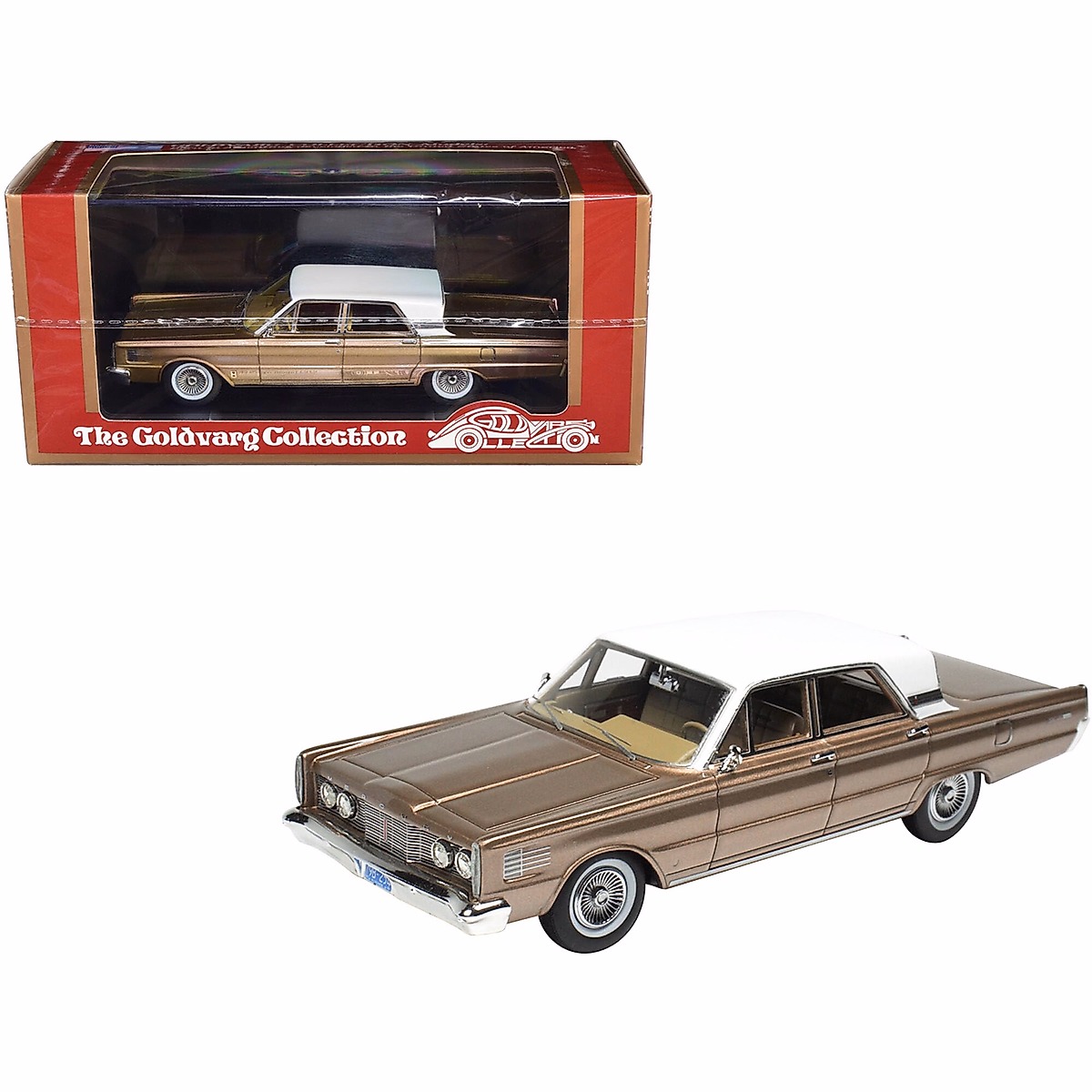 1965 Mercury Park Lane Pecan Frost Brown Metallic with White Top Limited Edition to 200 Pieces Worldwide 1/43 Model Car by Goldvarg Collection GC-027B