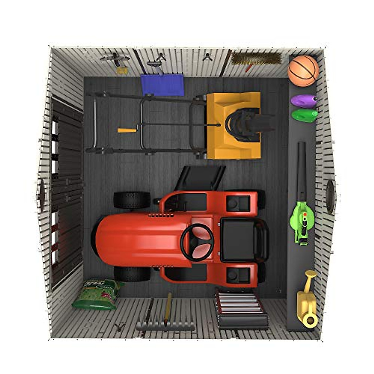 Lifetime 6411 Outdoor Storage Shed with Window, 8 by 7.5 Feet,Putty/Brown