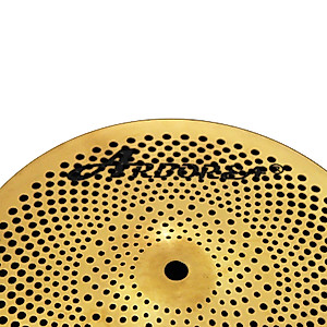 Arborea Low Volume Crash Cymbal 16 Inches Practice Silent Cymbal Golden Quiet Crash Drum Cymbal For Drum Set
