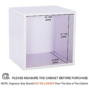 Slide Out Cutting Board for Cookie Sheet, Bakeware, and Tray, Pull-Out Organizer Kitchen Pantry Cabinet Organizer - 12.5" W x 21" D - Chrome Finish