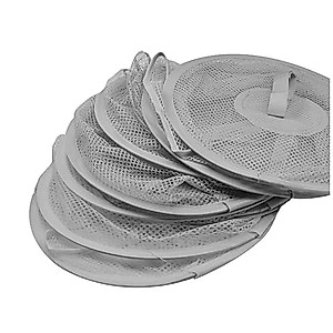 2 Pcs 4 Tier Foldable Hanging Mesh Storage Basket with 2 Hooks,43.5 x12” Space Saving Toy Organizer 4 Compartments Organizer for Corner Organizer Storage Net,Bathroom Balcony Wardrobe,Travel,Gray