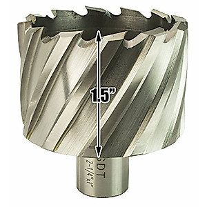 Steel Dragon Tools 2-1/4" x 1" High Speed Steel Annular Cutter with 3/4" Weldon Shank