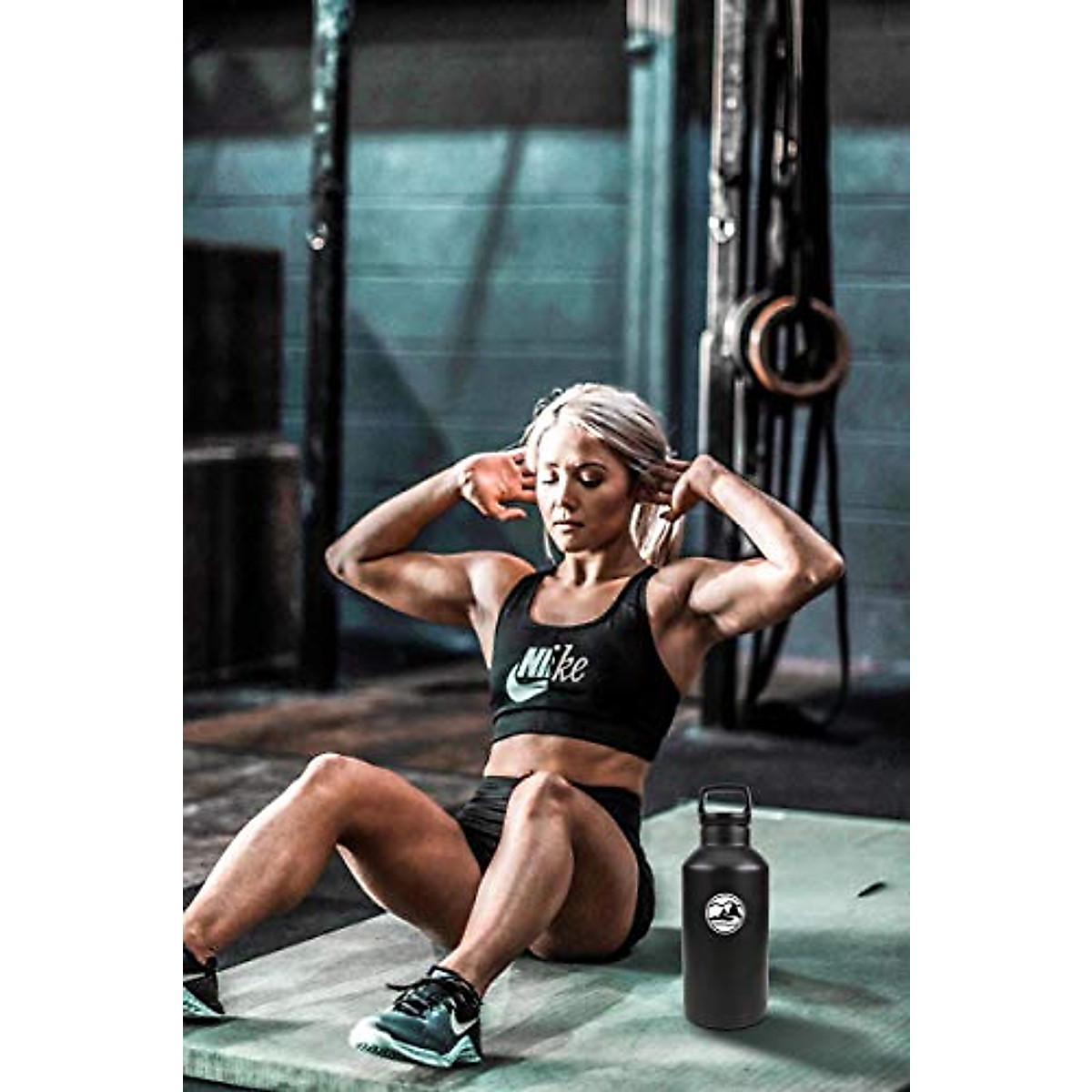 Tahoe Trails Water Bottle, 64 oz, Black