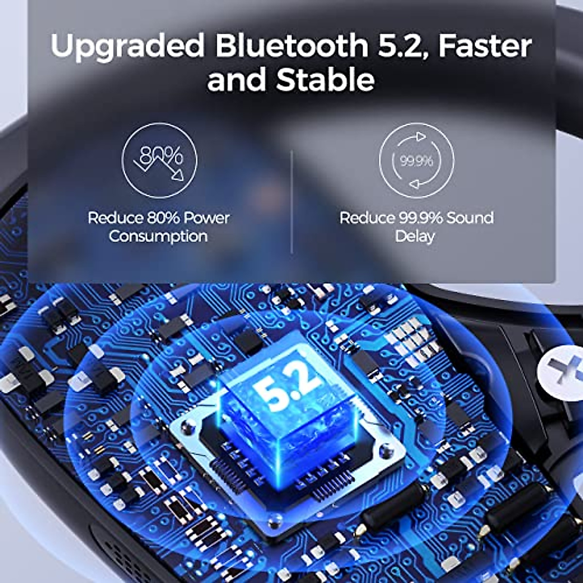 MSTHOO Open Ear Headphones, Purpods OpenBuds, Wireless Earbuds with Earhooks, Bluetooth 5.2,Open Earbuds Sports Headphones, Clear Calls Noise Reduction, IPX7 Waterproof,for Sports Workout Office