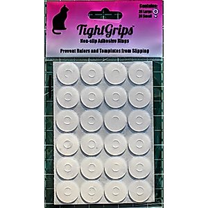 TightGrips Non-Slip Grips for Quilt Templates - 48 Pieces Total - 24 Large & 24 Small