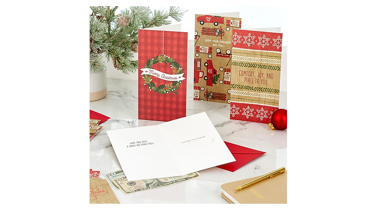 Hallmark Christmas Gift Card Holders - Rustic Holiday Assortment