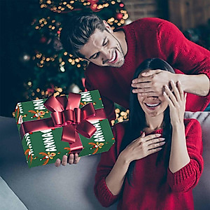 YESCUSTOM Personalized Green Gift Wrapping Merry Christmas Name Paper for Kids Women Men Christmas,Custom Santa Claus Name Wrapping Paper, Gift Wrap Roll 58"x 23"